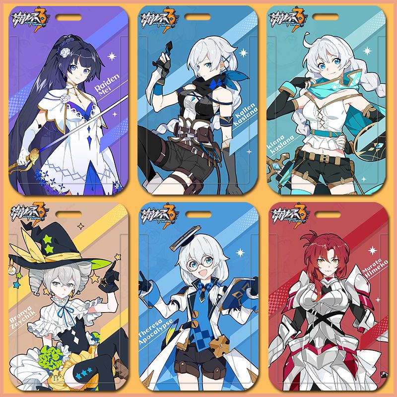 Anime Cartoon Honkai Kiana Kaslana/ Yae Sakura DIY Student Name Card ...