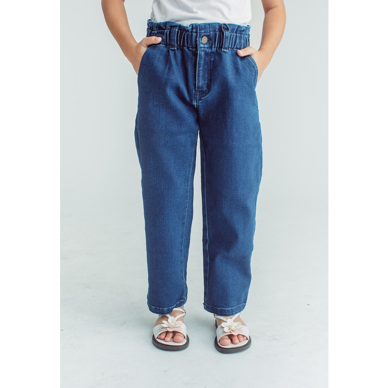 Mossimo Rhea Dark Blue Relaxed Fit High Rise Girl Kids Jeans | Shopee ...