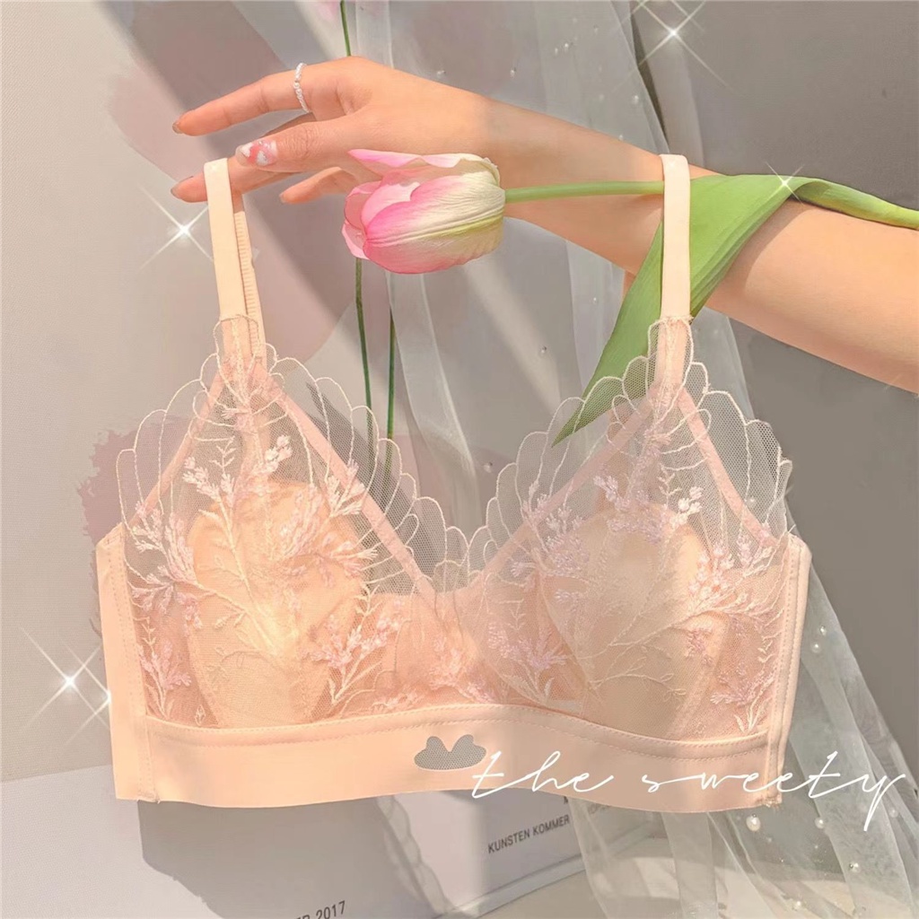 Girl Pink Big Breasts Look Bunny Ears Underwear Women Summer Thin Lace Bra Bra Shopee Philippines