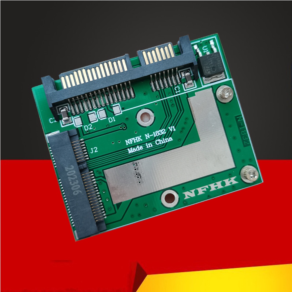 mSATA SSD to 2.5'' SATA III 6.0Gbps Adapter Converter Riser Card Module ...