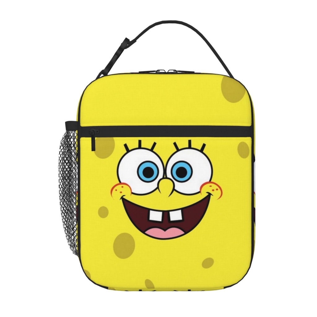 SpongeBob Kids lunch bag Portable School Grid Lunch Box Student with ...