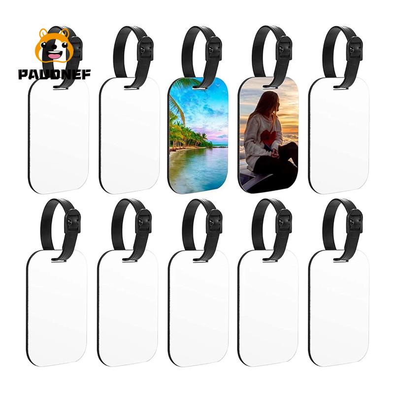 10PCS Sublimation Blank Luggage Tags White Blank Travel Bag Baggage ...