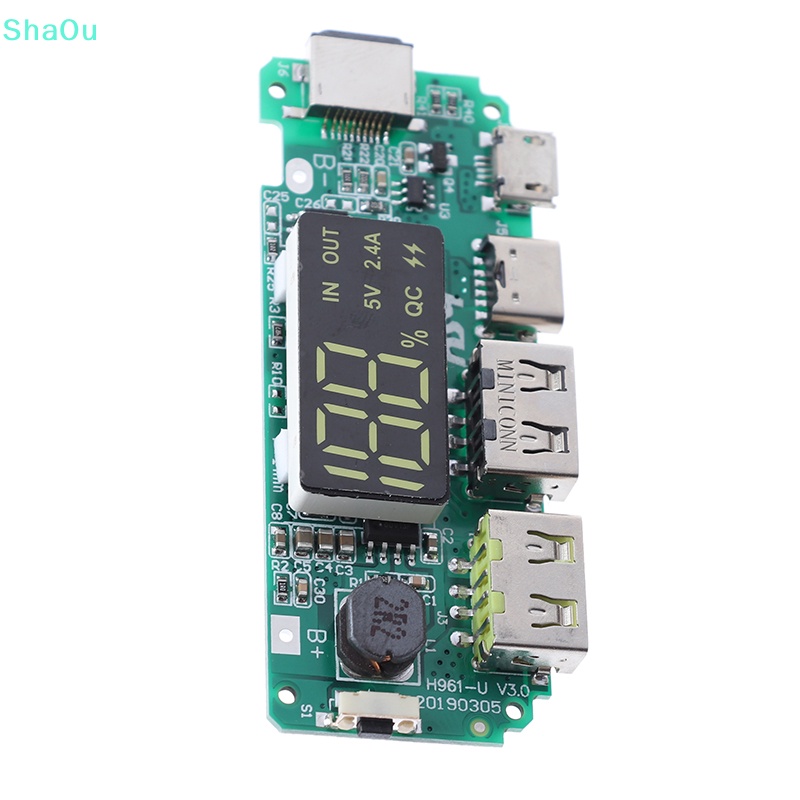 ShaOu LED Dual USB Micro Type-C Mobile Power Charging Board USB Circuit ...