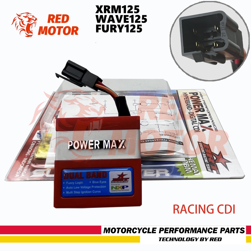 Racing CDI WAVE125 XRM125 FURY125 4 PINS POWERMAX Motorcycle | Shopee ...