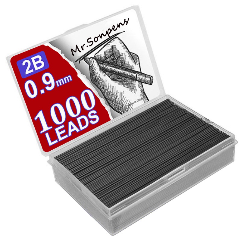 250/500/1000 PCS/box Large Capacity Pencil Lead Student 0.5 0.7 0.9 1.3 ...