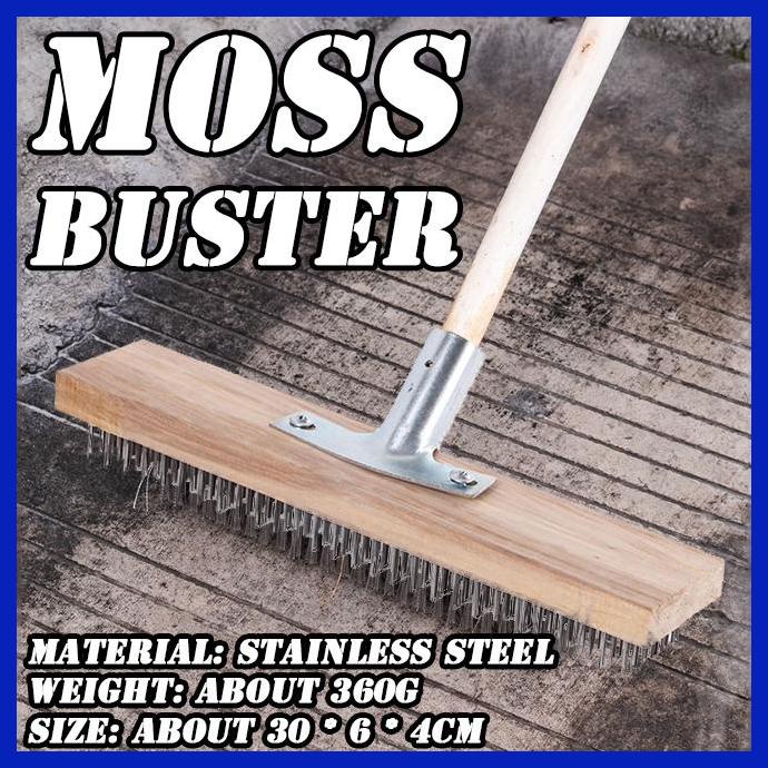 Wire Push Broom 30cm Portable Floor Wire Broom Steel Broom Reusable ...