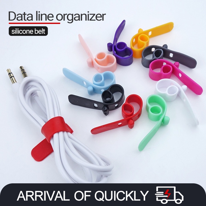 Data Cable Organizer Headphone Cord Finishing Buckle Wrap Tie Strap ...