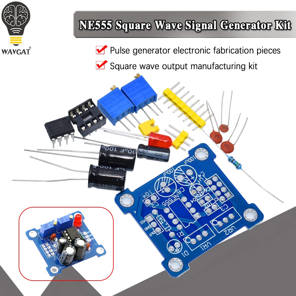 NE555 Pulse Generator Pulse Starter Duty Cycle and Frequency Adjustable ...