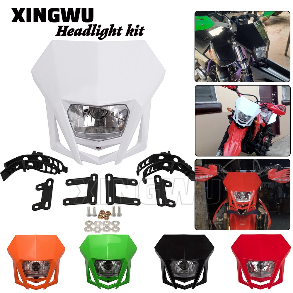 LMX Dirt Bike Headlight Universal Head light Kit Motorcycle Head Lamp ...