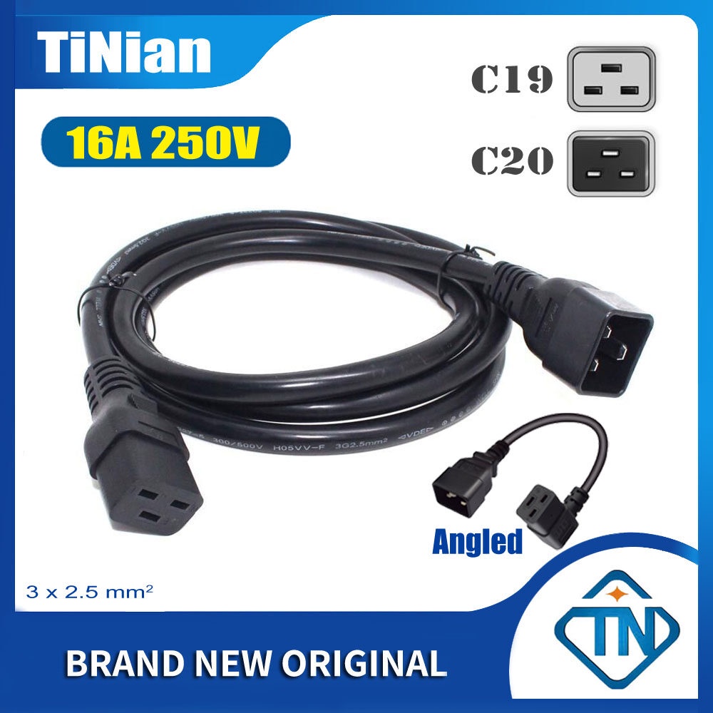 High Quality Iec320 C19 C20 Power Cord 16a250v 3 2 5mm C19 Male Plug To