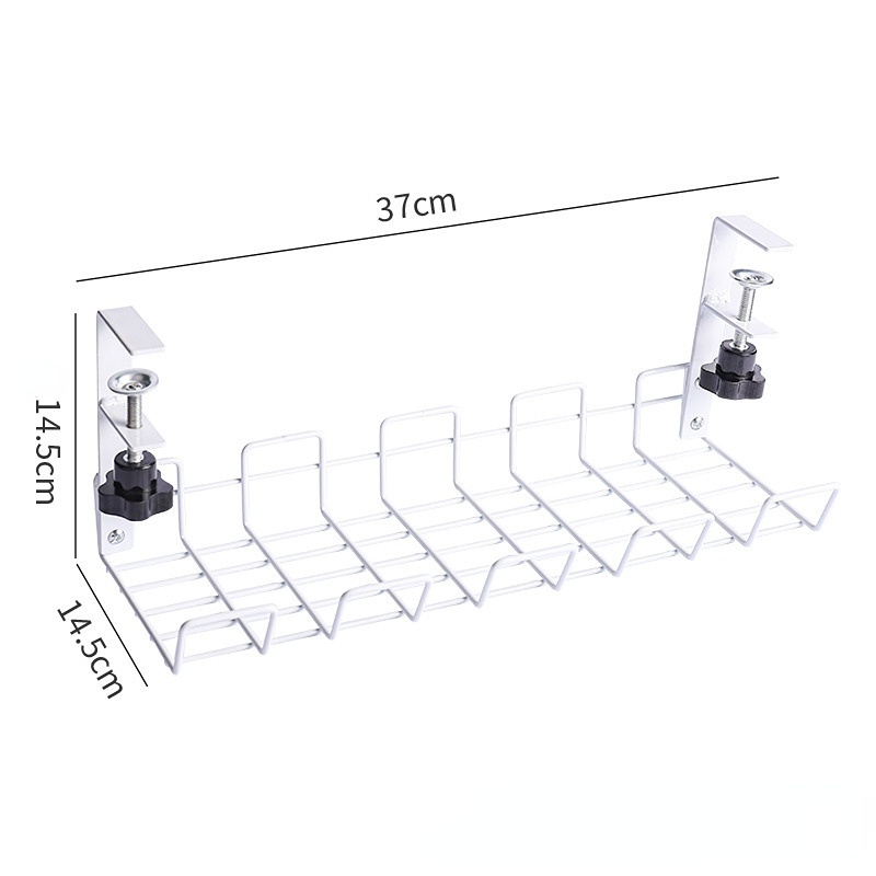 Desk Wire Organizer Under Table Storage Rack for Home Office Cable Rack ...
