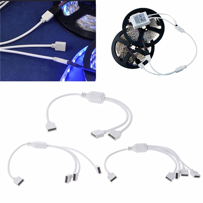 1pcs 4Pin RGB Splitter Connector Extension Cable Cord Wire RGB LED ...