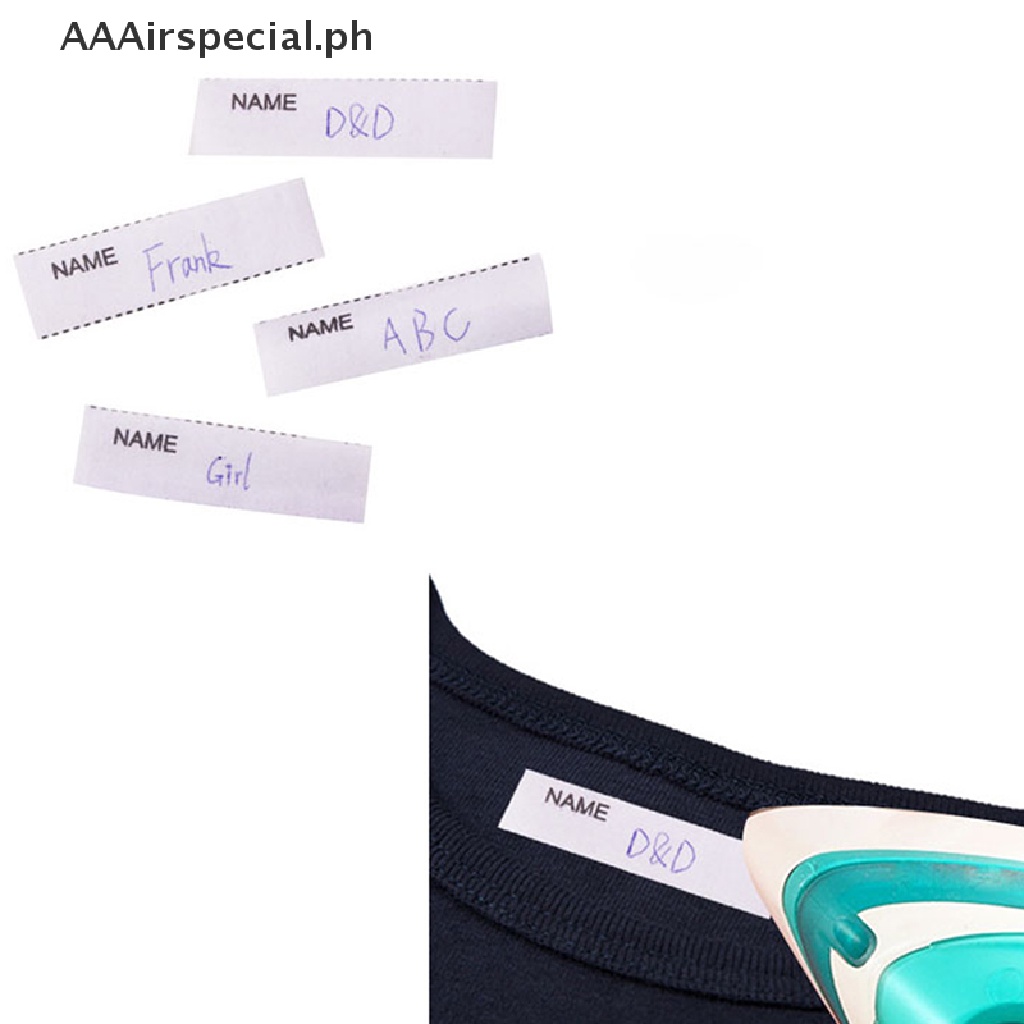 SEMEBY 200pcs White Washable Iron on Name Labels Clothing Label Garment ...
