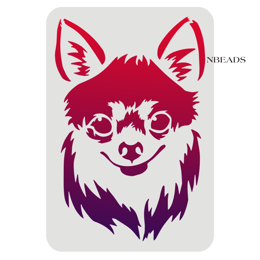 1pc Dog Breed Face Stencil Template 29.7x21cm Large A4 Husky Pattern DIY Paint Wood Signs ...