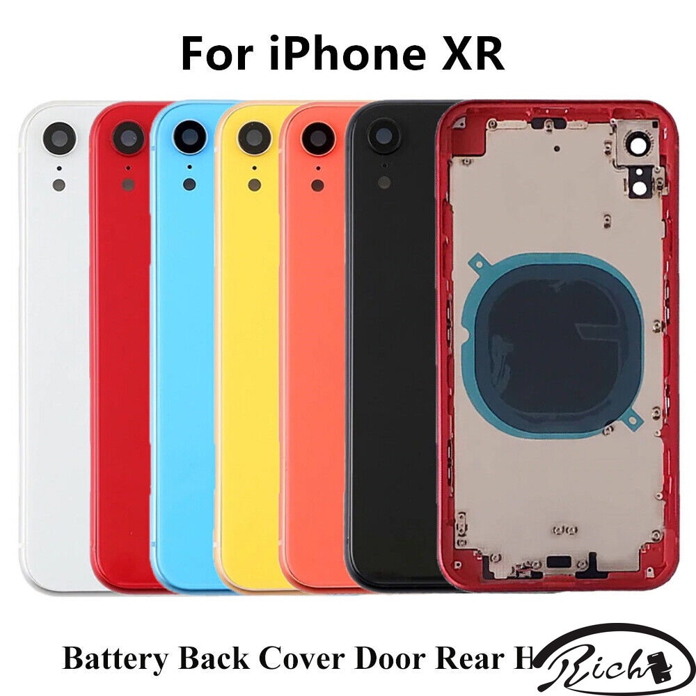 Rear Housing Assembly For iPhone XR With Battery Back Cover+Middle ...