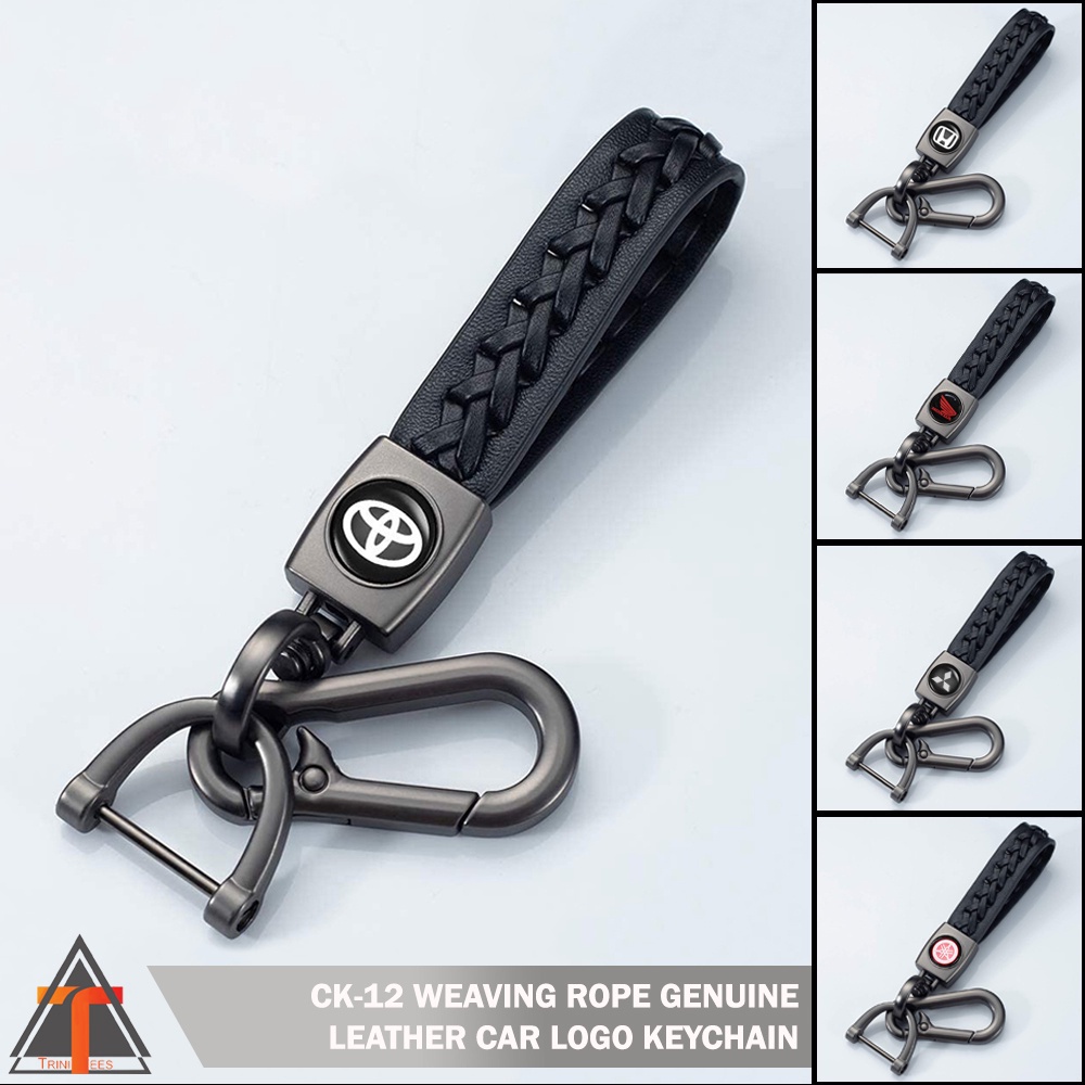 CK-12 Weaving Rope Genuine Leather Car logo Keychain | Shopee Philippines