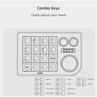DOIO Mini Keyboard 16 Keys Knob Controller Customized QMK VIA KB16-01 ...
