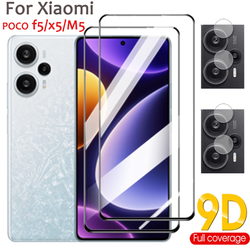 Tempered Glass For Xiaomi POCO F5 X5 Pro M4 M5 X4 GT 4G 5G Full Cover ...
