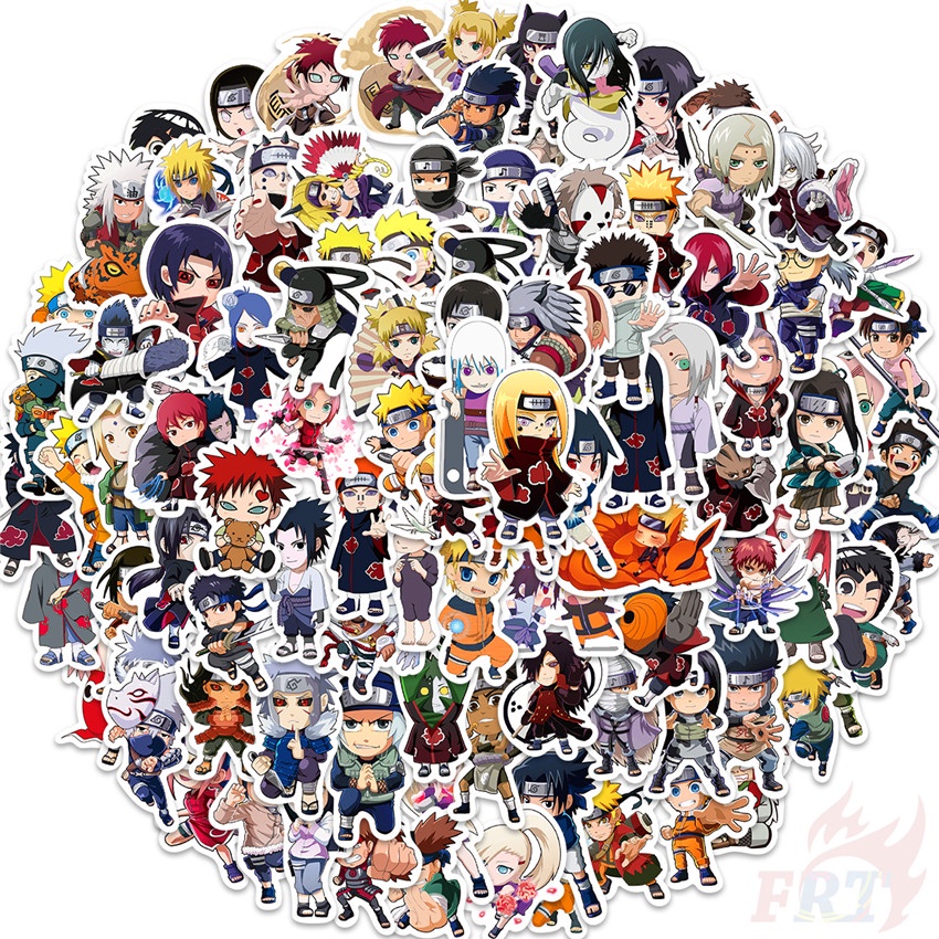 100Pcs/Set Q Naruto Stickers DIY Fashion Waterproof Doodle Decals ...