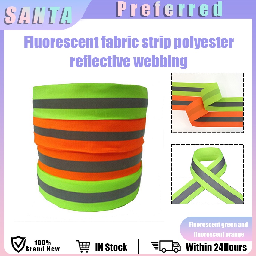 1M Reflective Fabric Strip Practical Night Safety Warning Highlight ...
