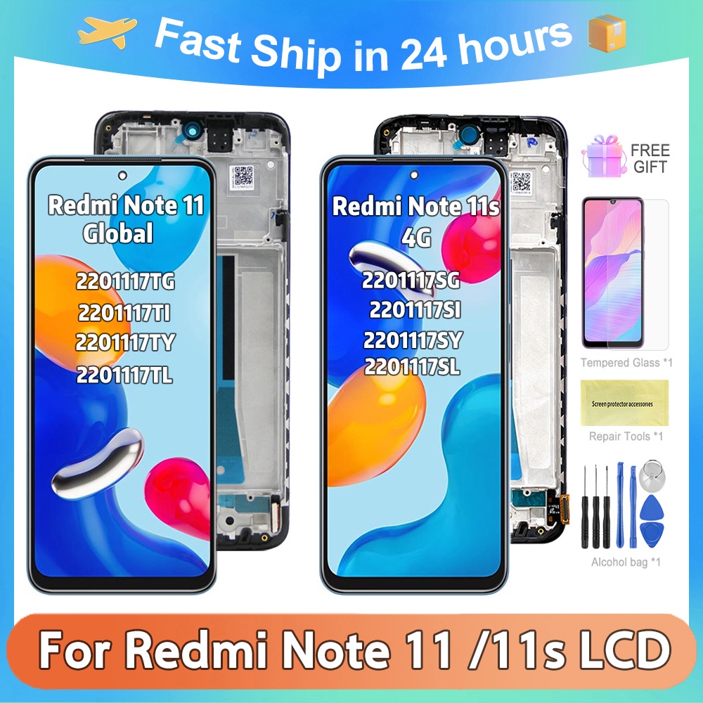 Note11S 100% Original AMOLED For Xiaomi Redmi Note 11S LCD Display Screen Touch Digitizer ...