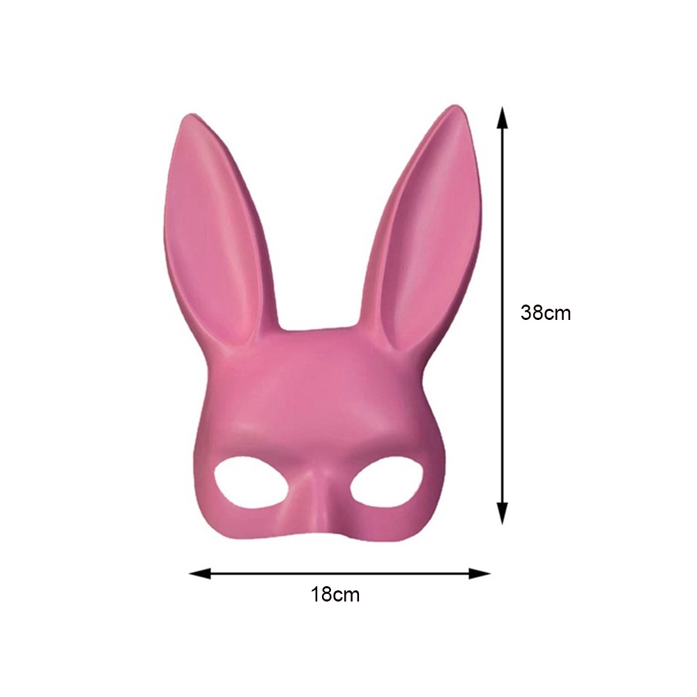 Half Face Rabbit Mask Black White Halloween Mask Christmas Bar ...