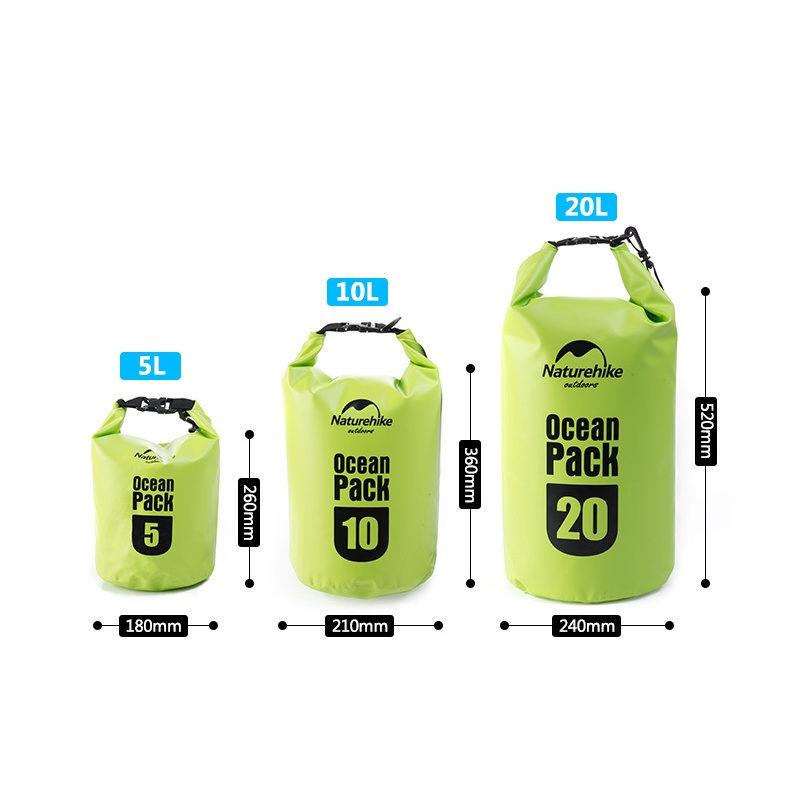 Naturehike Aqua Waterproof Dry Bag Ocean Pack 10L 20L Beach Waterproof ...