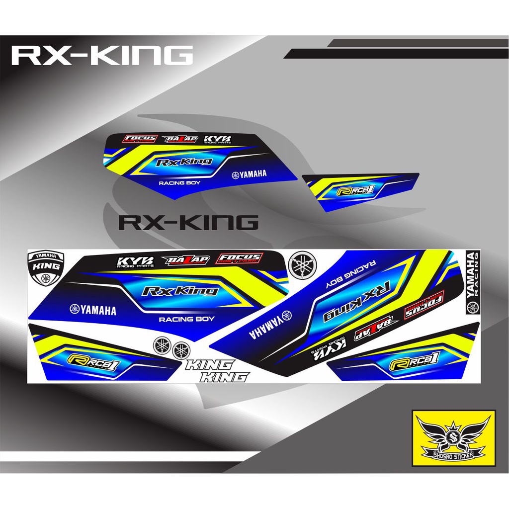 Numbercy STICKER STICKER STRIPING ART Variations For YAMAHA RX KING ...
