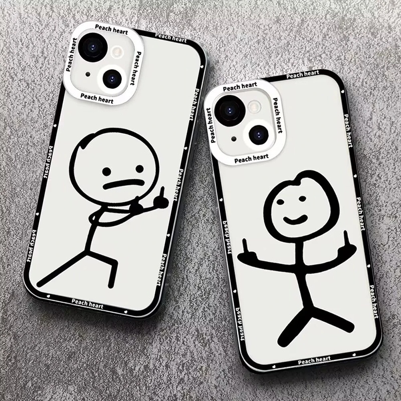Funny Line Man Phone Case For iPhone 11 13 12 14 15 Pro Max 13 12 Mini ...