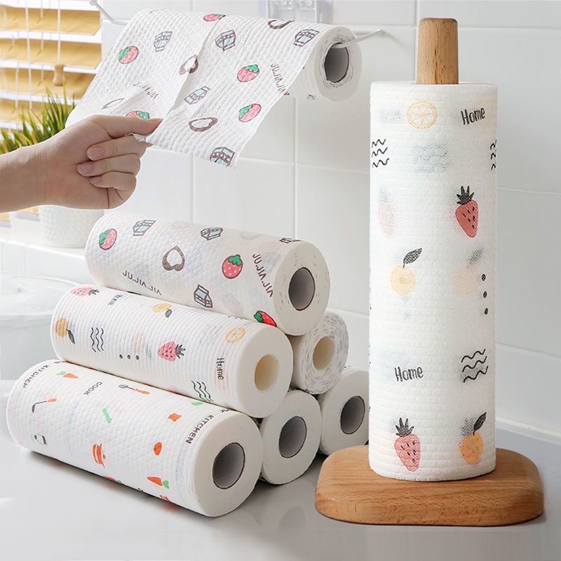 Kitchen Paper Towels Tissue Paper Rolls Disposable Dish Cloth Towel ...