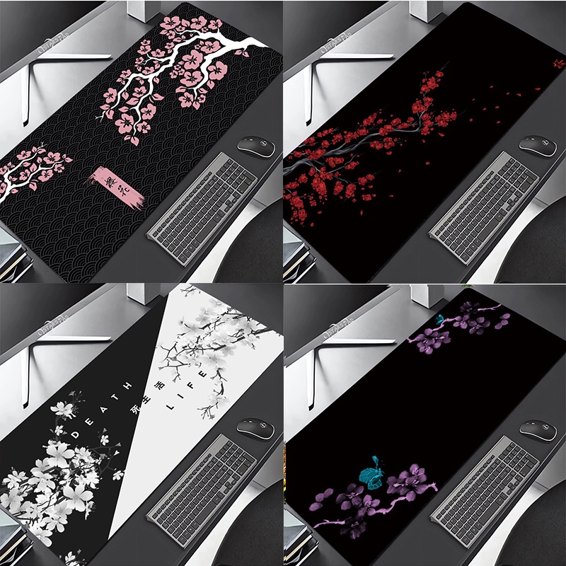 Black cherry blossom Japanese Style Mousepad Cherry Blossom Carpet ...