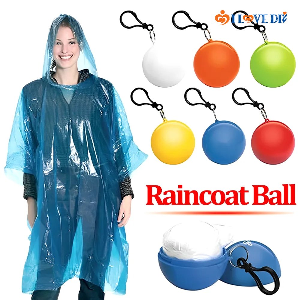 Portable Raincoat Ball/ Women Men Outdoor Rainwear/ Waterproof ...