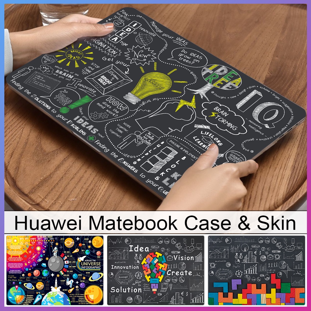Case For Huawei MateBook D14 MateBook D15 Laptop Print Pattern Black ...