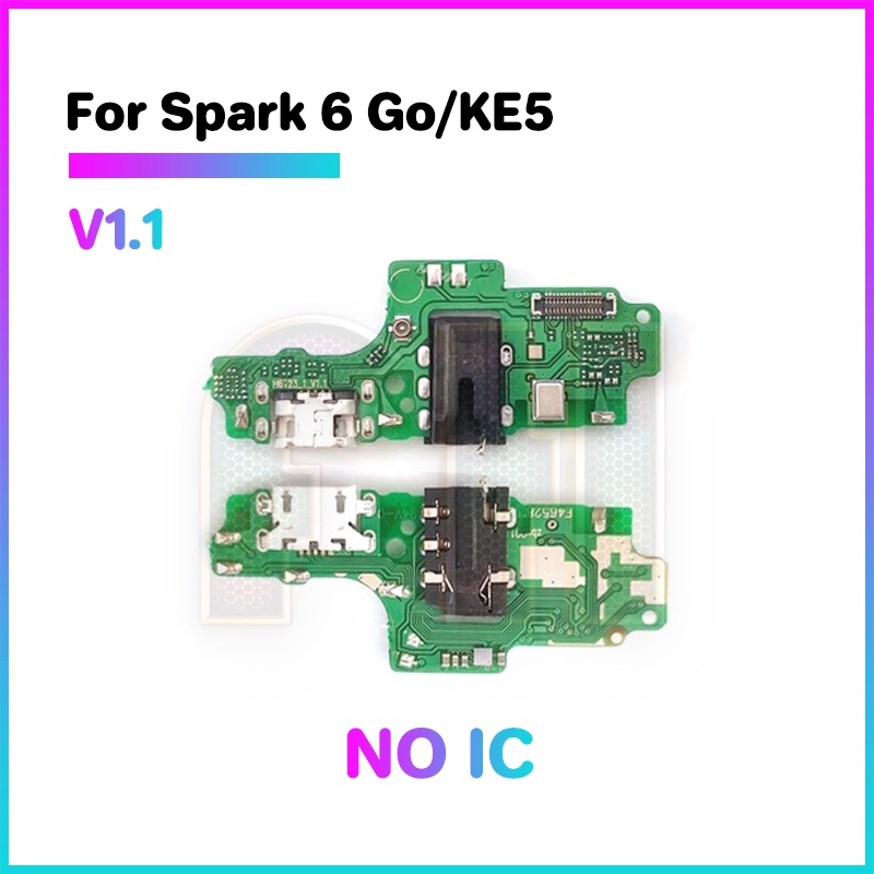 USB Charging charger port board for Tecno Spark 6 GO KE5 KE 5 with IC ...