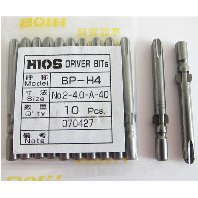 HIOS Electric Bit: BP-H4 No.2-4.0-A-40/60/80/100/120/150PH2 Screwdriver ...