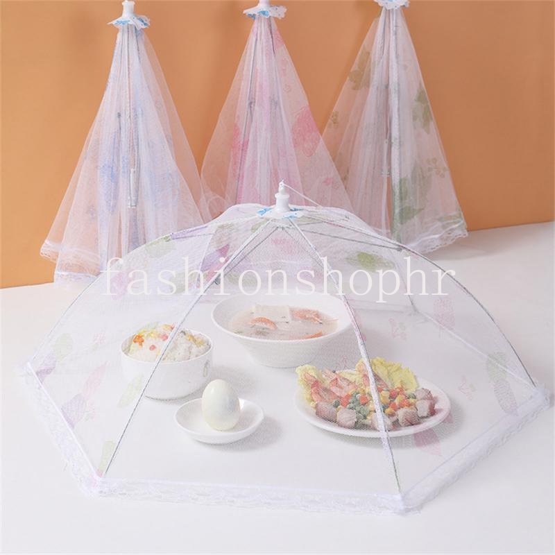 Portable Fly Mosquito Net Dish Cover Foldable Table Food Cover Umbrella ...