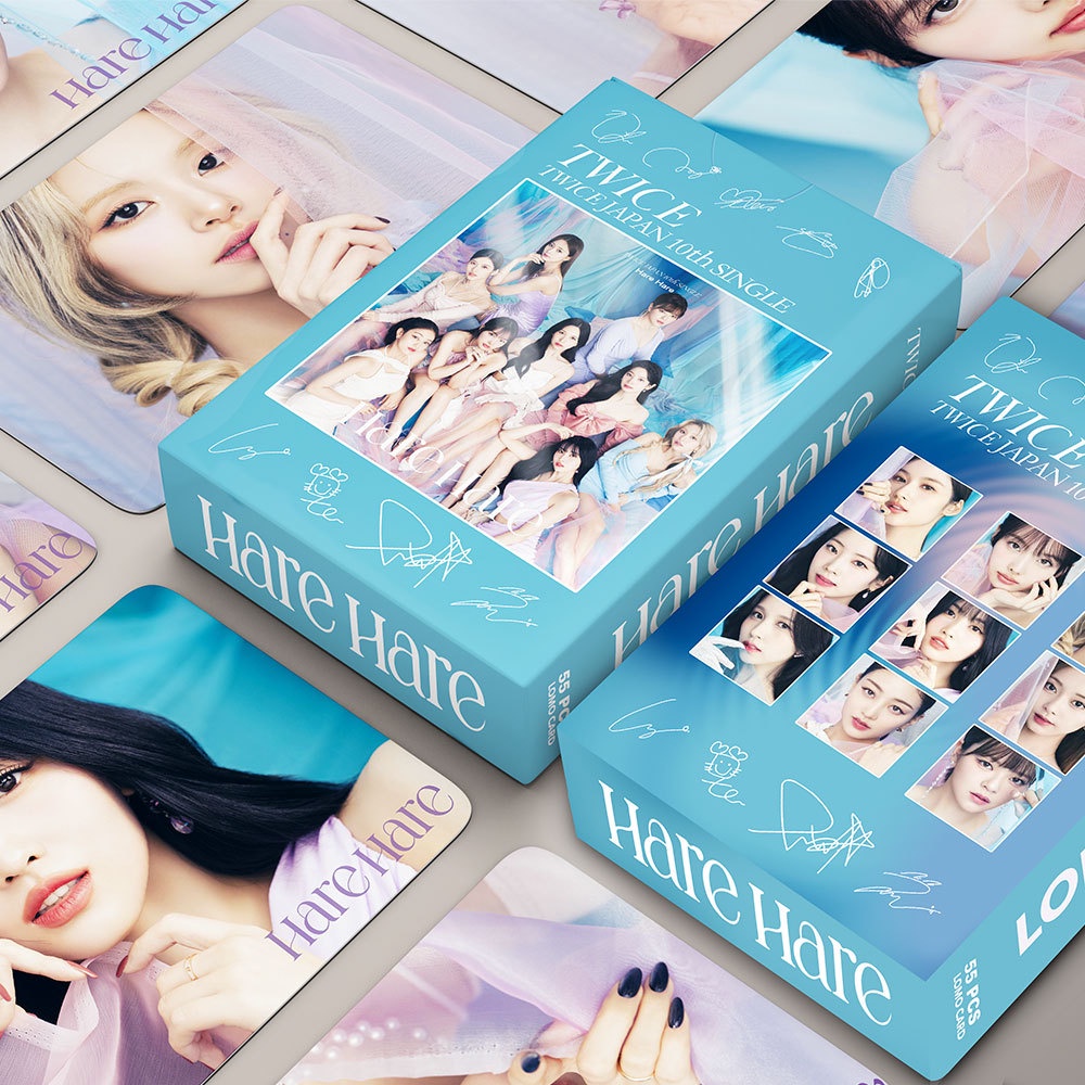 55pcs/box TWICE 2023 HARE HARE Photocards 10th Japan Single Album READY TO BE Lomo Cards Kpop ...