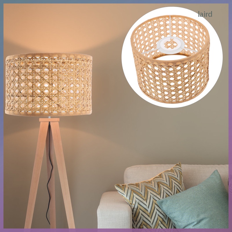 [READY STOCK] Rattan Drum Lamp Shade Shades for Floor Lamps Small ...