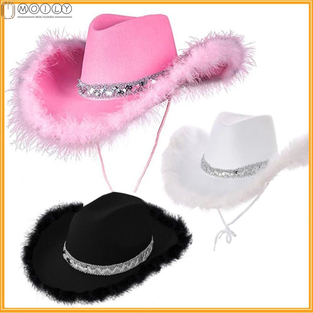 MOILYGOODS Cowboy Hat Funny Sequin Cowboy Accessory Costume Party ...