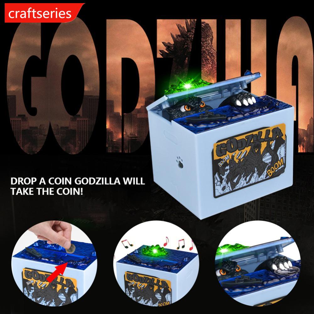 CRAFTSERIES Godzilla Electronic Piggy Bank with Light Sound Coins ...