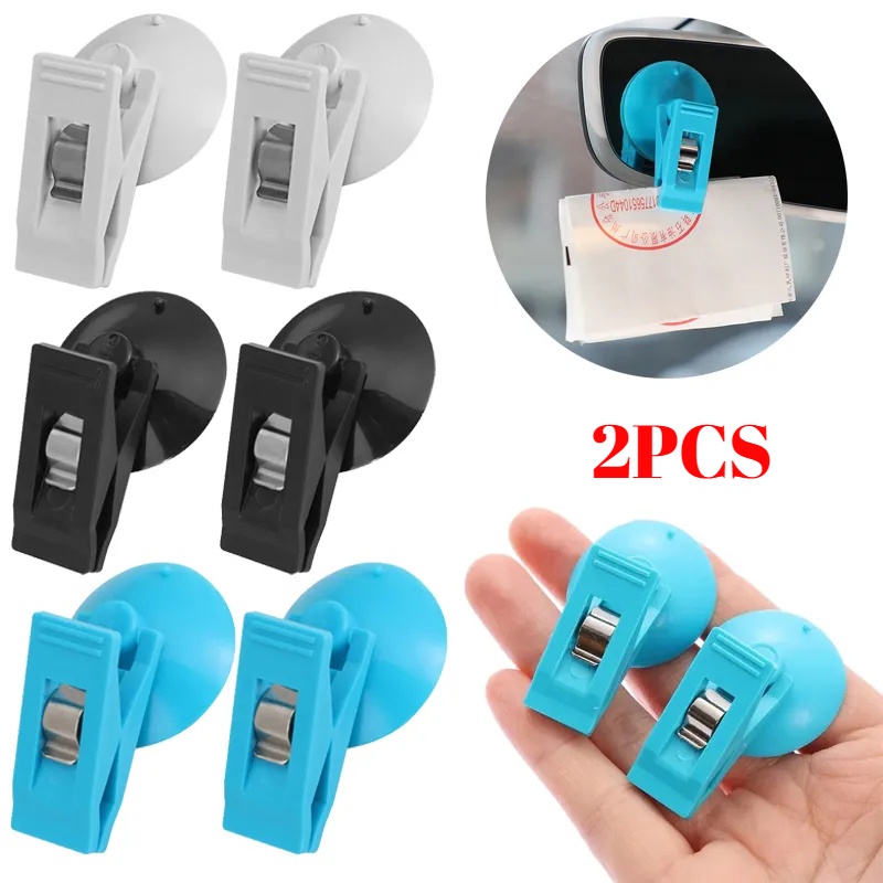 2Pcs Car Window Mount Removable Suction Clip/Auto Bill Card Holder ...
