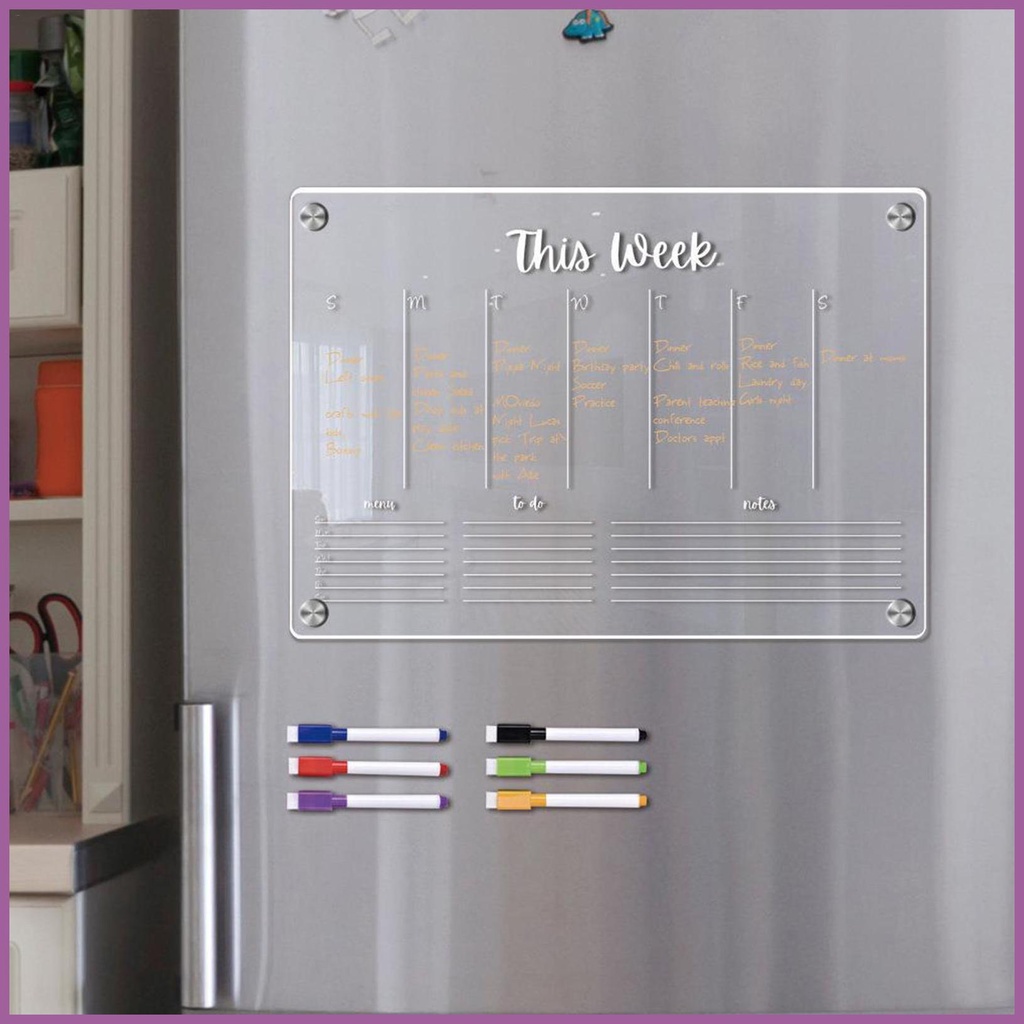 Acrylic Board for Fridge Acrylic Dry Erase Board Magnetic Fridge Magnet ...