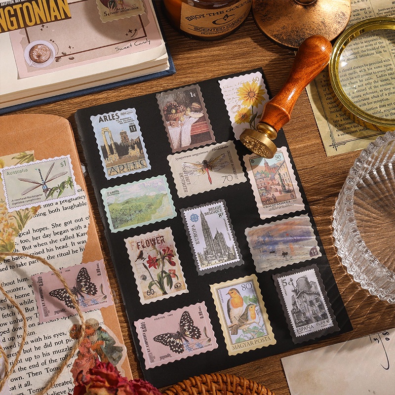 48 Pcs Vintage Photo Album Material Paper Scrapbook Supplies Aesthetic ...