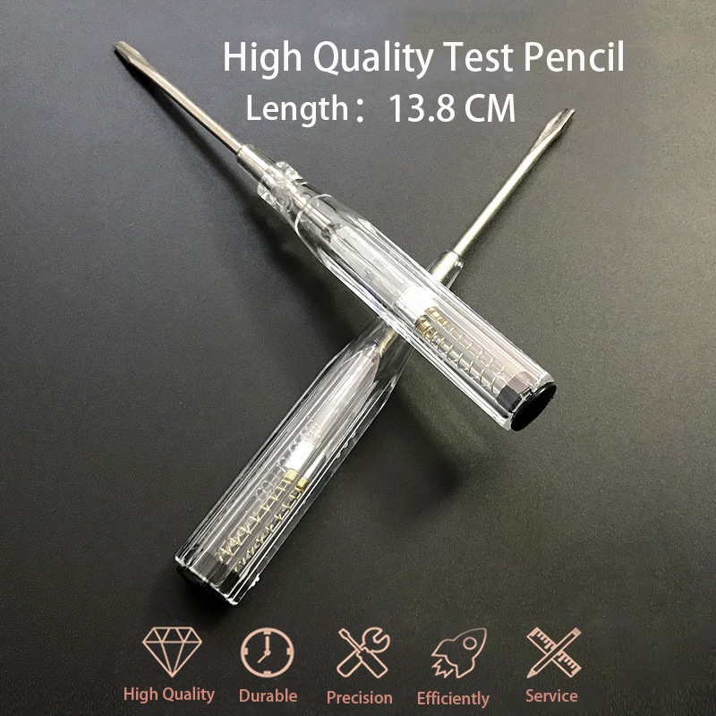 Electric Test Pen Screwdriver Light Voltage Detector AC/DC 100-500V ...