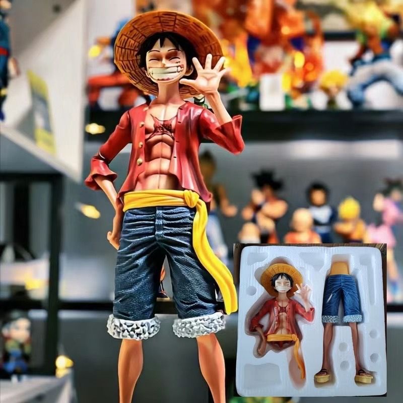 One Piece Luffy Height 42cm Smiley Face Straw Hat Luffy Super Large ...