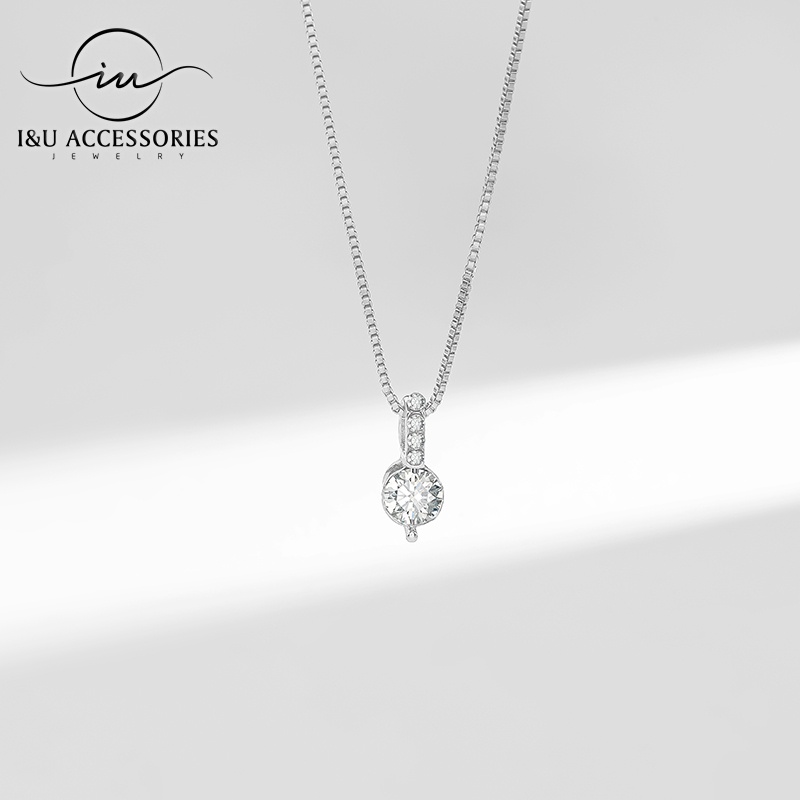 (Free Gift Box)Diamond necklace 18K Platinum Plate 2025 New Fashion Pendant Necklace For Women ...