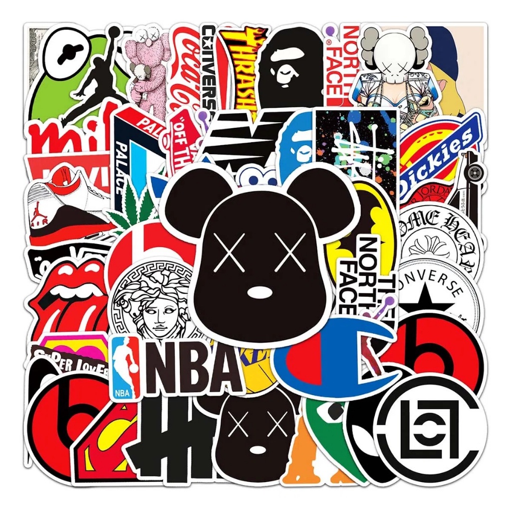 Die Cut Sticker stussy famous logo Waterproof Reusable 57pcs | Shopee ...