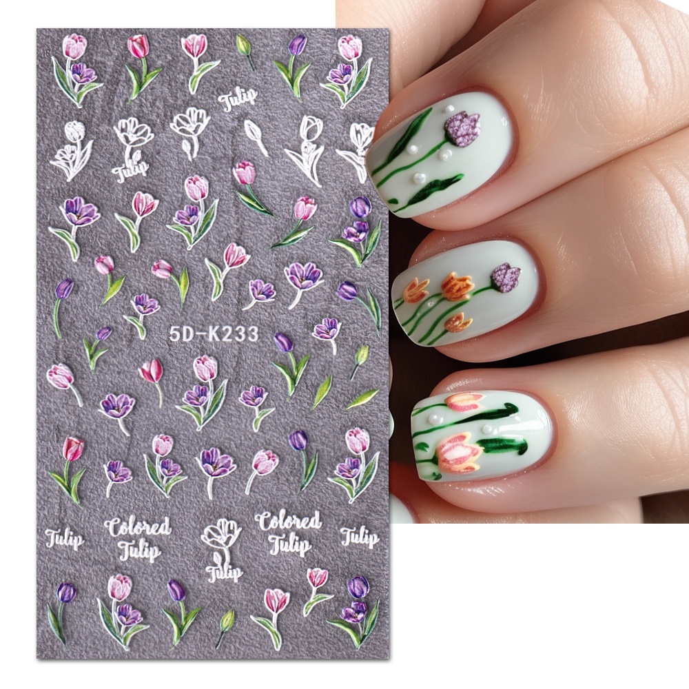 1 Sheet MAMA New Nail Art Stickers 5D Embossed Three-dimensional ...