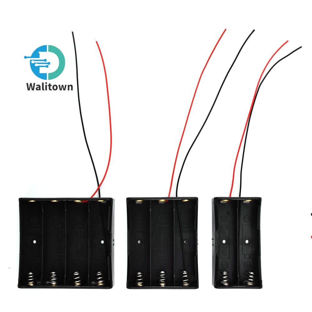 18650 Battery Clip 2/3/4 Slots 3.7V DIY Battery Storage Box Plastic ...