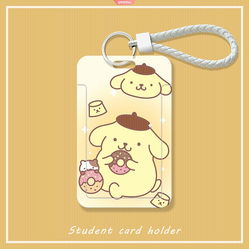 Card holder with lanyard Cartoon Pompompurin badge holder Plastic ...